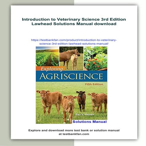 Introduction to Veterinary Science 3rd Edition Lawhead Solutions Manual ...