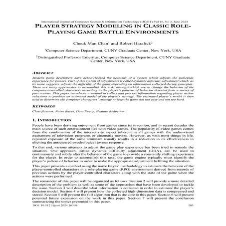 Player Strategy Modeling in Classic Roleplaying Game Battle ...