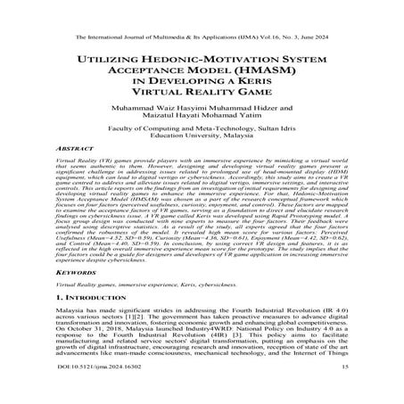 UTILIZING HEDONIC-MOTIVATION SYSTEM ACCEPTANCE MODEL (HMASM) IN ...