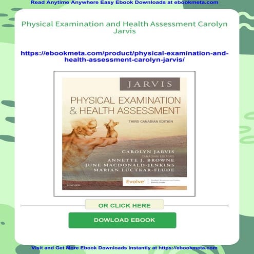 Physical Examination and Health Assessment Carolyn Jarvis | PDF