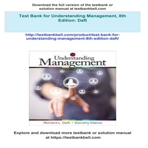 All chapter download Test Bank for Understanding Management, 8th ...