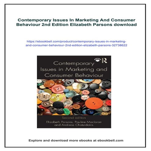 Contemporary Issues In Marketing And Consumer Behaviour 2nd Edition ...