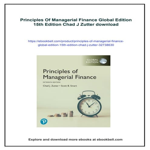 Principles Of Managerial Finance Global Edition 15th Edition Chad J ...