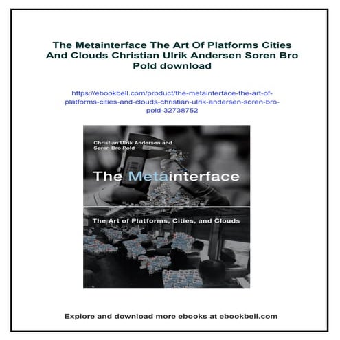 The Metainterface The Art Of Platforms Cities And Clouds Christian ...
