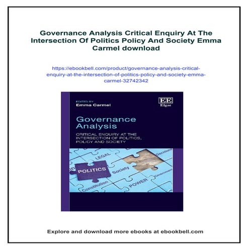 Governance Analysis Critical Enquiry At The Intersection Of Politics ...