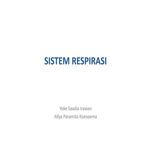 Sistem-Respirasi for medical student and paractice | PDF