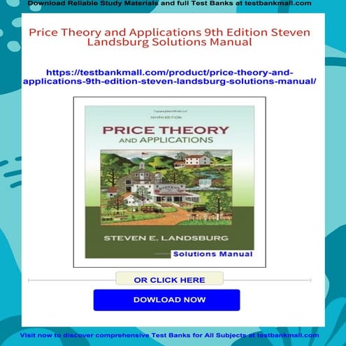 Price Theory and Applications 9th Edition Steven Landsburg Solutions ...