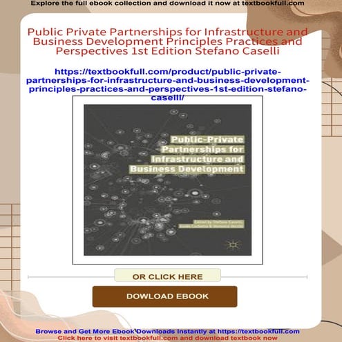 Public Private Partnerships for Infrastructure and Business Development ...