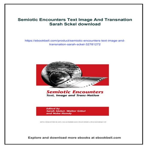 Semiotic Encounters Text Image And Transnation Sarah Sckel | PDF