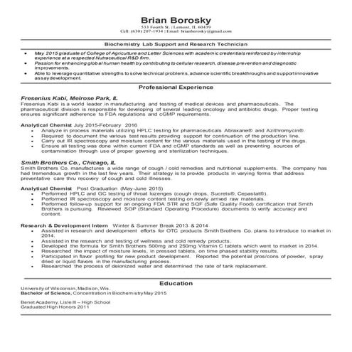 BrianBorosky Resume2016 | DOCX