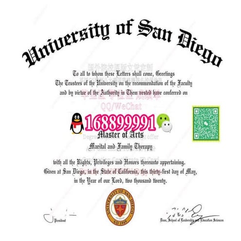University of San Diego degree offer diploma Transcript | PDF
