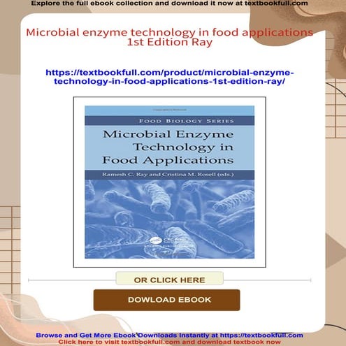 Microbial enzyme technology in food applications 1st Edition Ray | PDF