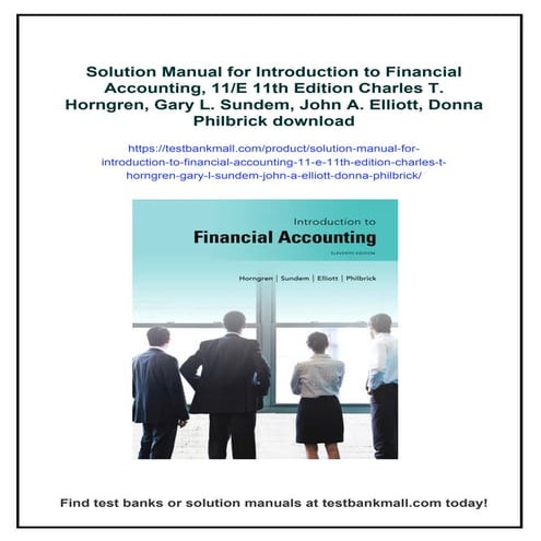Solution Manual for Introduction to Financial Accounting, 11/E 11th ...