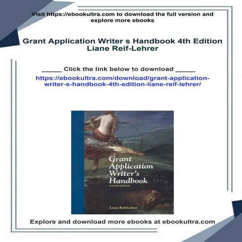Grant Application Writer s Handbook 4th Edition Liane Reif-Lehrer | PDF