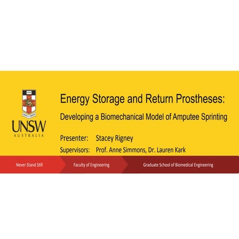 Energy Storage and Return Prostheses: Developing a Biomechanical Model ...