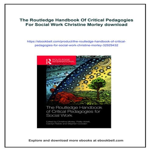The Routledge Handbook Of Critical Pedagogies For Social Work Christine ...