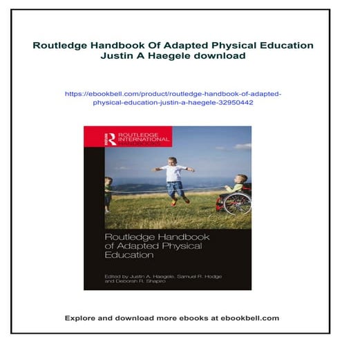 Routledge Handbook Of Adapted Physical Education Justin A Haegele | PDF