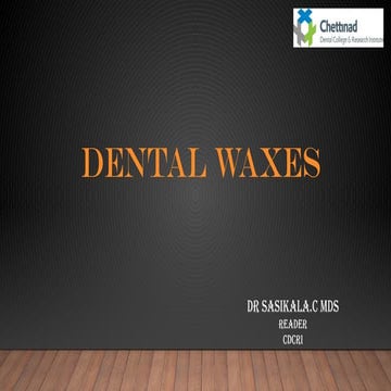 Inlay wax | Dentistry | PPTX