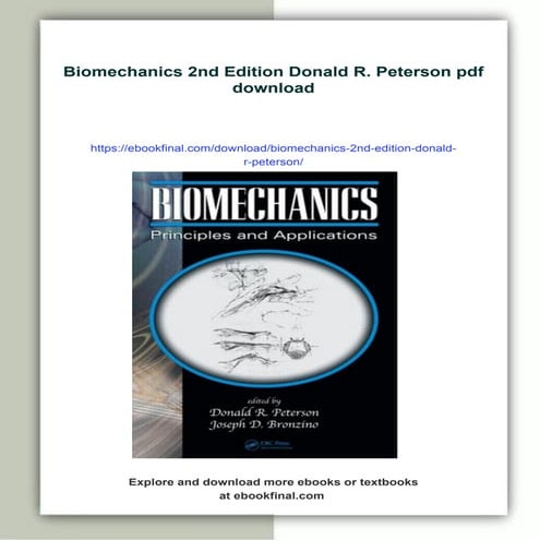 Biomechanics 2nd Edition Donald R. Peterson | PDF