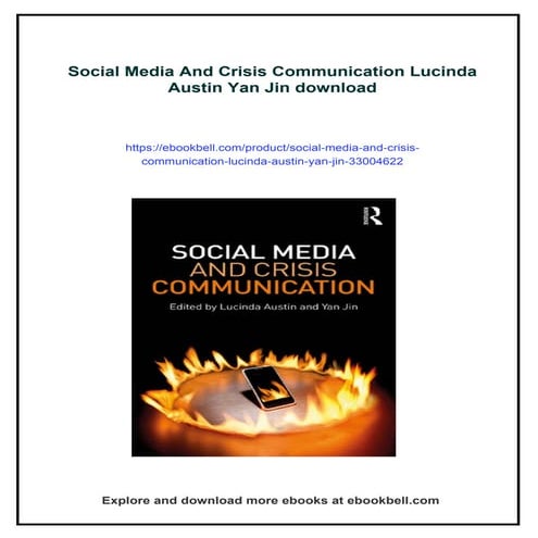 Social Media And Crisis Communication Lucinda Austin Yan Jin | PDF