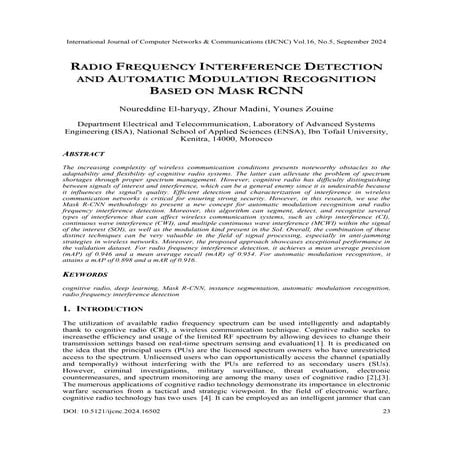 Radio Frequency Interference Detection and Automatic Modulation ...