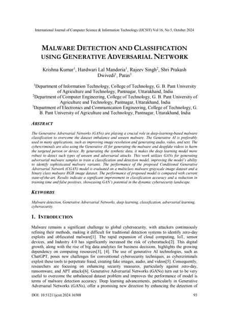 Survey Of Adversarial Attacks In Deep Learning Models Pdf Information And Network Security