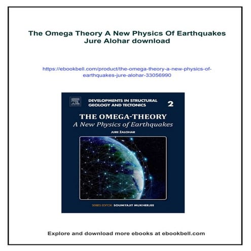 The Omega Theory A New Physics Of Earthquakes Jure Alohar | PDF