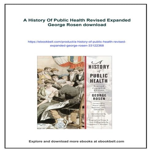 A History Of Public Health Revised Expanded George Rosen | PDF