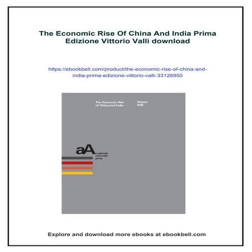 The Economic Rise Of China And India Prima Edizione Vittorio Valli | PDF