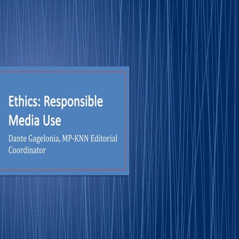 Codes of ethics in journalism | PPTX