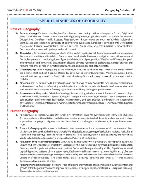 A Comprehensive Study Plan for UPSC Geography Optional: PDF | PDF