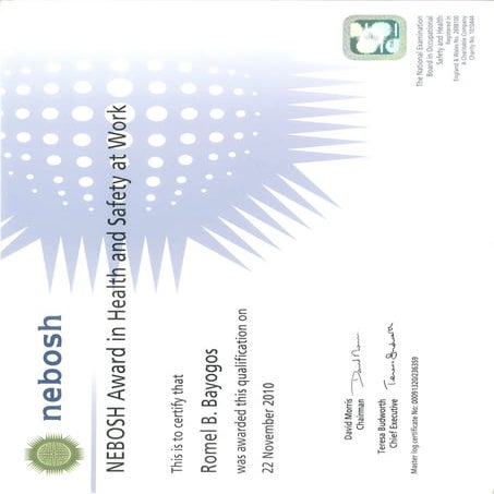 Registered Safety Officer Certificate[1] | PDF