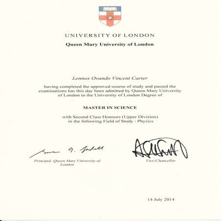 Masters certificate | PDF