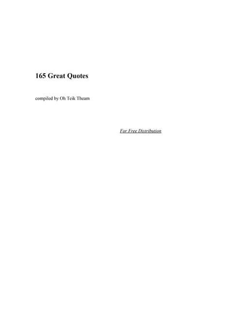 LIFE 101 (ebook).pdf ~ 101 Great Quotes of LIFE Lessons | PDF