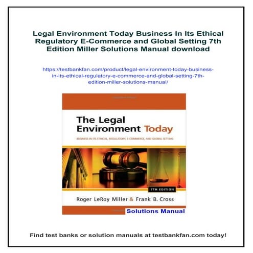 Legal Environment Today Business In Its Ethical Regulatory E-Commerce ...