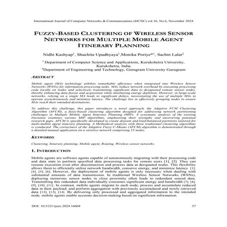 Fuzzy Based Clustering Of Wireless Sensor Networks For Multiple Mobile 5776