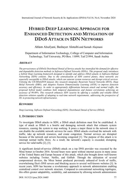 Low Rate Distributed Denial Of Service Attacks Detection In Software Defined Network Enabled