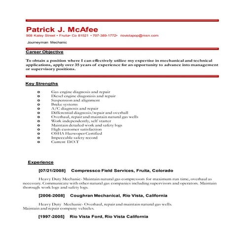 Patrick Jresume update | DOCX