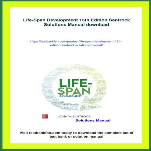 Life-Span Development 15th Edition Santrock Solutions Manual | PDF