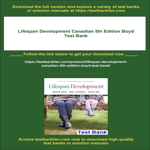 Lifespan Development Canadian 5th Edition Boyd Test Bank | PDF
