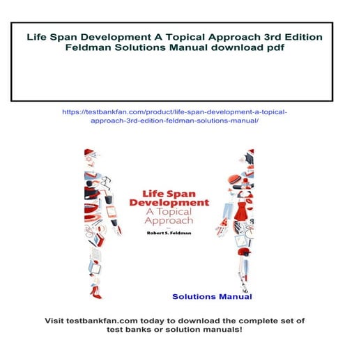 Life Span Development A Topical Approach 3rd Edition Feldman Solutions ...