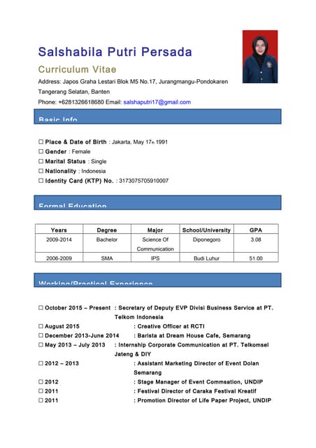 Cv izzuddin ghozi | PDF