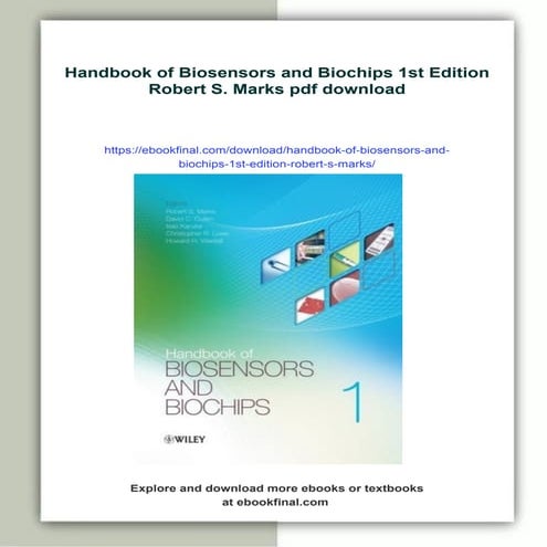 Handbook of Biosensors and Biochips 1st Edition Robert S. Marks | PDF
