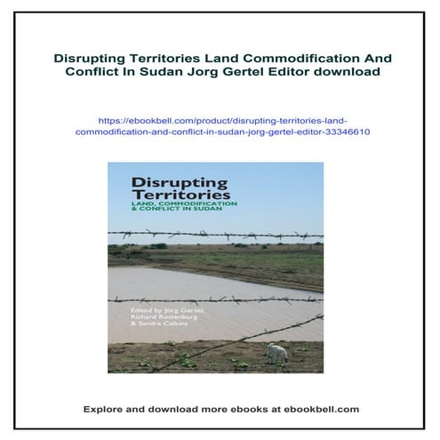 Disrupting Territories Land Commodification And Conflict In Sudan Jorg ...