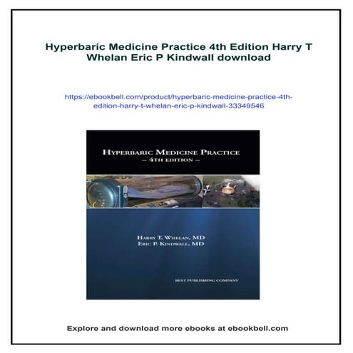 Hyperbaric Medicine Practice 4th Edition Harry T Whelan Eric P Kindwall ...