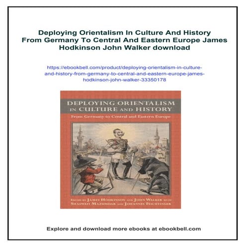 Deploying Orientalism In Culture And History From Germany To Central ...
