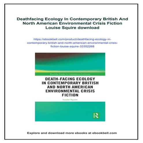Deathfacing Ecology In Contemporary British And North American ...