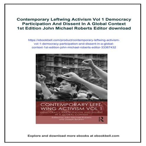 Contemporary Leftwing Activism Vol 1 Democracy Participation And ...