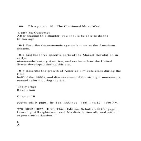 166 C H A P T E R 10 The Continued Move West Learnin Docx