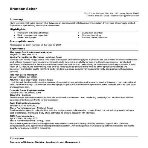 Brandon Seirer Resume 1 | DOCX